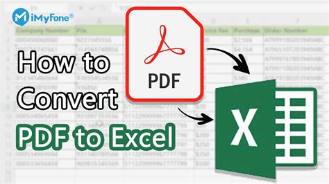 how to convert pdf table to excel