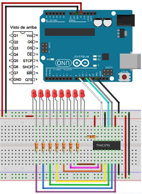 Arduino Ampliar Cantidad De Salidas Digitales Con 74HC595 Robots