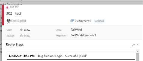 creating a bug from testcase in azure devops