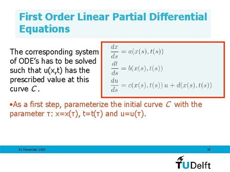 first order partial differential equations method of characteristics