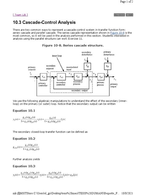 2 cascade control analysis pdf