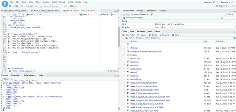 Introduction To R For Biology Ecology Getting Started With RStudio
