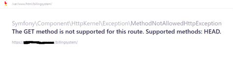 Php Getting Error The GET Method Is Not Supported For This Route