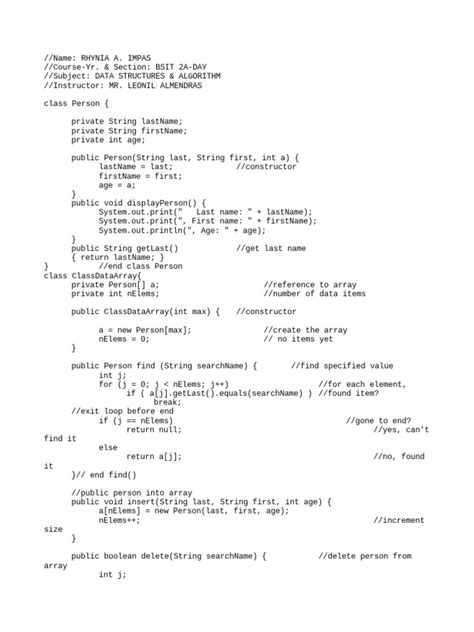listing 2 5 source code pdf string computer science constructor object oriented