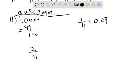 ⏩solved express 1 11 as a repeating decimal using a bar to… numerade