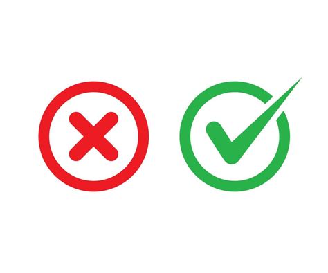 Circle Check Mark Cross Mark Question Stock Illustration The Best