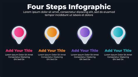 Premium Vector Modern Business Infographic Template With Dark Theme