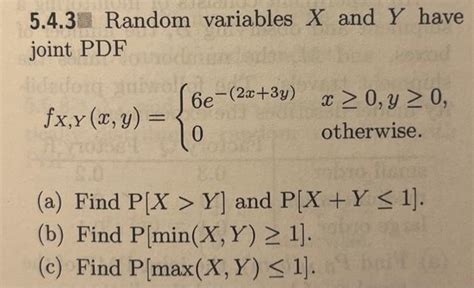 543 Random Variables X And Y Have Joint PDF StudyX