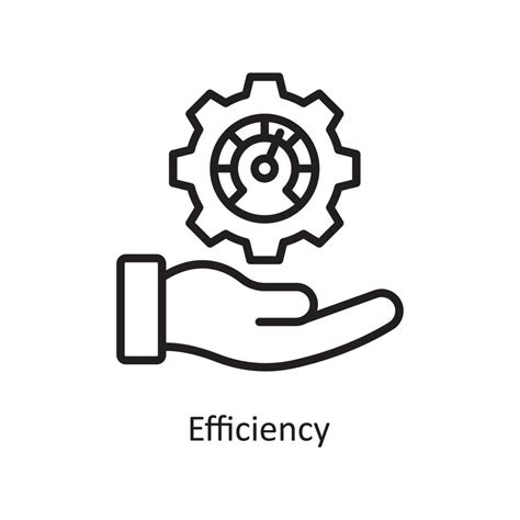 ilustración de diseño de icono de contorno de vector de eficiencia