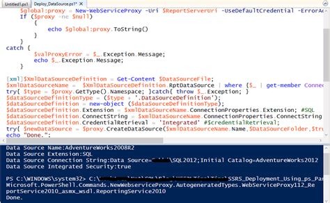 SSRS Data Source Deployment Automation With PowerShell