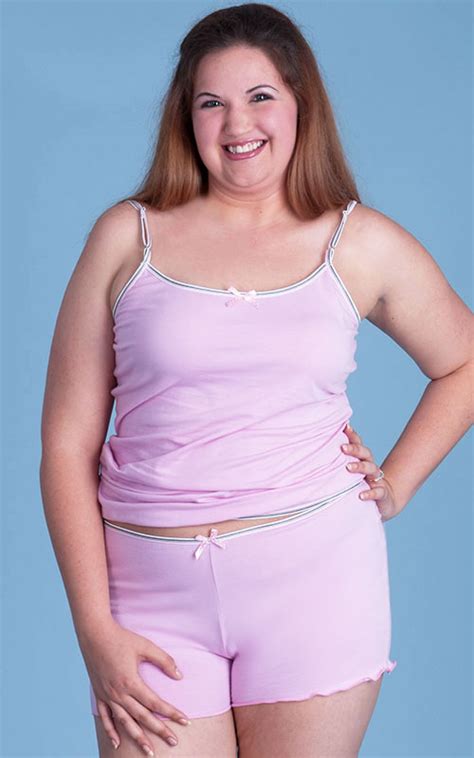 Plus Size Lingerie Pink Comfy Cotton Pajamas
