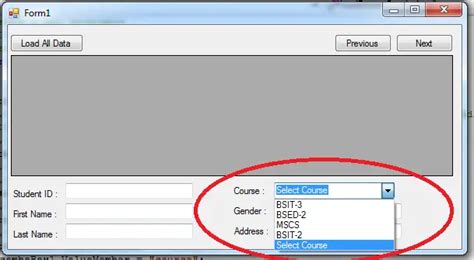 how to load data from database in a combobox using c free source code tutorials and articles