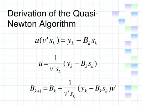 ppt quasi newton methods of optimization powerpoint presentation free download id 6599253