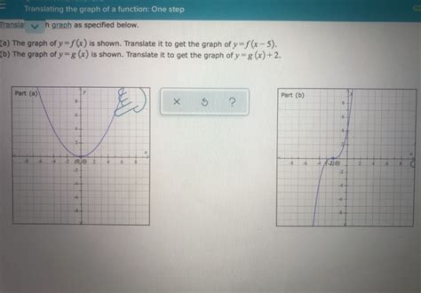 get answer translating the graph of a function one step transla h graph as transtutors