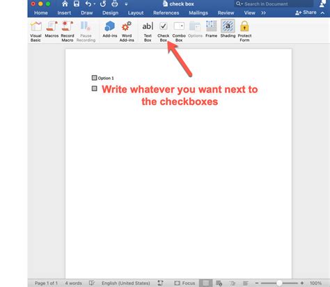 How To Insert A Checkbox In Word