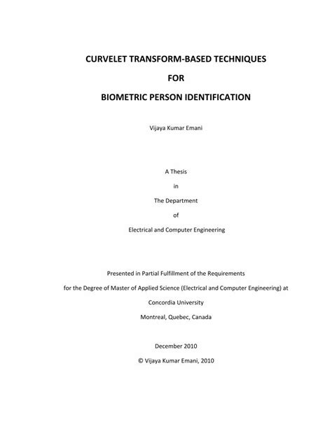 pdf curvelet transform based techniques for biometric … · the curvelet transform is a multi