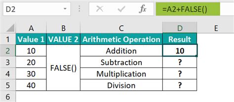 false excel function formula examples how to use