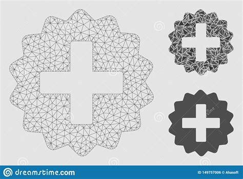 create vector mesh carcass model and triangle mosaic icon stock vector illustration of figure