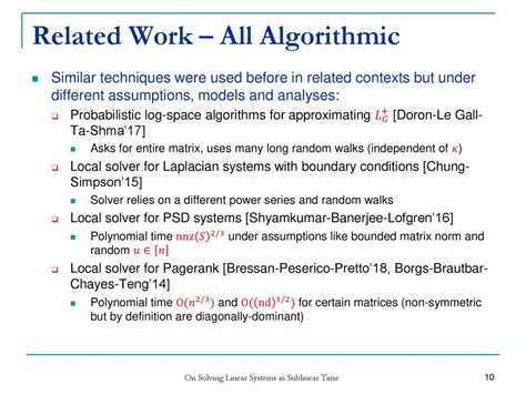 on solving linear systems in sublinear time ppt download