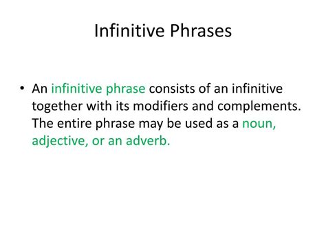 How To Identify Infinitive Phrases