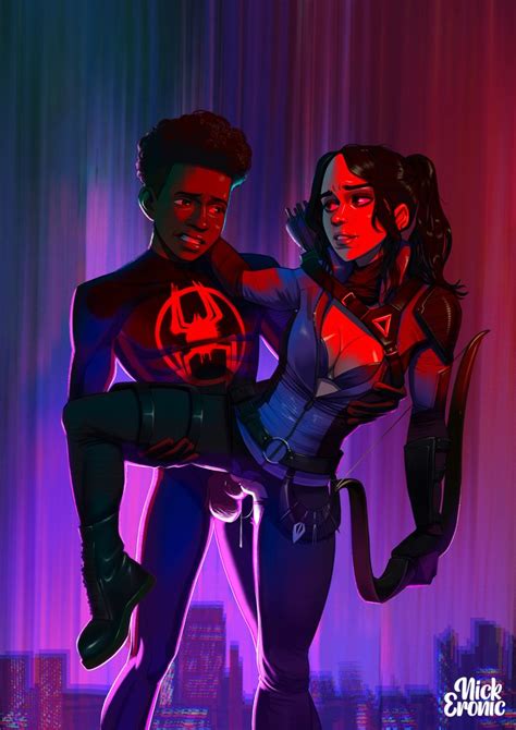 Post Kate Bishop Marvel Miles Morales Nickeronic Spider Man