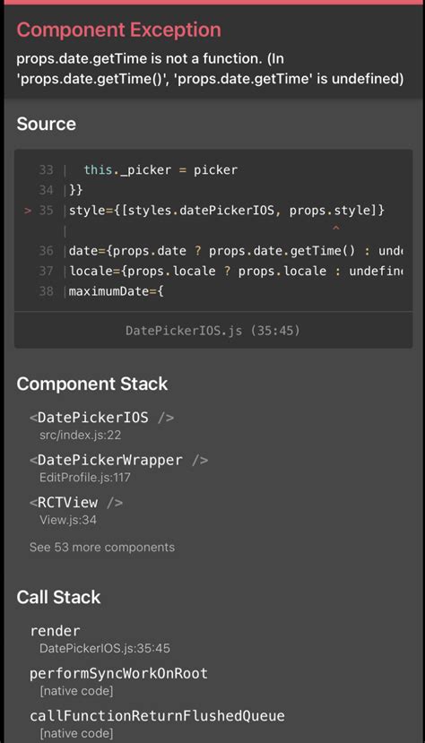 javascript typeerror props date gettime is not a function in props date gettime props
