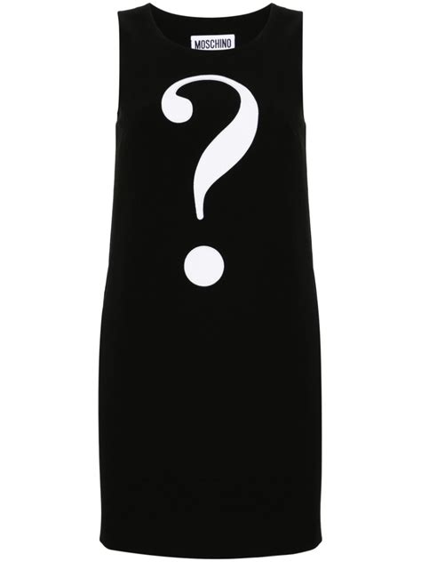 Moschino Question Mark Patch Minidress Farfetch