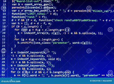 coding programming source code screen colorful abstract data display software developer web