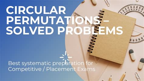 circular permutations solved problems youtube