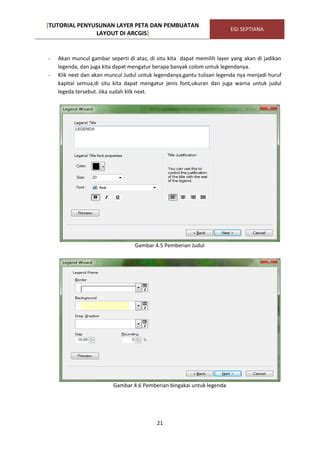 Tutorial Penyusunan Layer Peta Pembuatan Layout Di Arcgis PDF