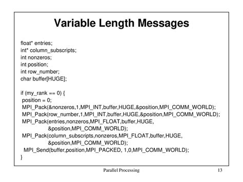 september 4 1997 parallel processing cs 676 lecture 8 grouping data and communicators in mpi
