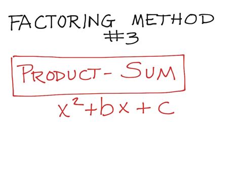 miles product sum factoring math algebra factoring trinomials polynomials showme