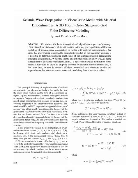 pdf seismic wave propagation in viscoelastic media with material discontinuities a 3d fourth