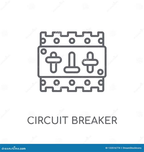 Circuit Breaker Linear Icon Modern Outline Circuit Breaker Logo Stock