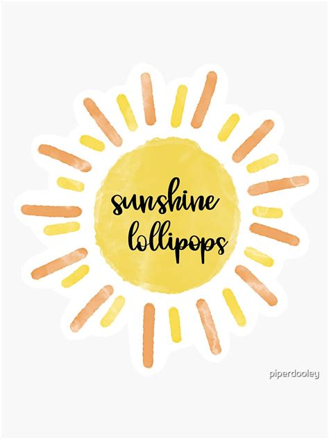Sunshine Lollipops And Rainbows Sticker For Sale By Piperdooley Redbubble