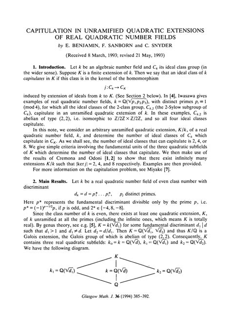 pdf capitulation in unramified quadratic extensions of real quadratic number fields