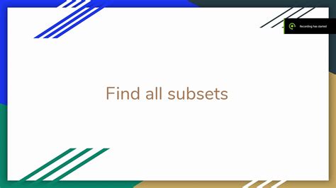 visual illustration how to find all subsets youtube