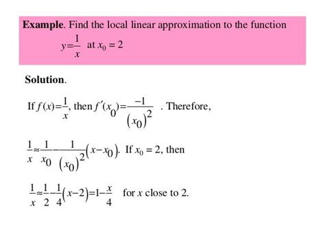 local linear approximation