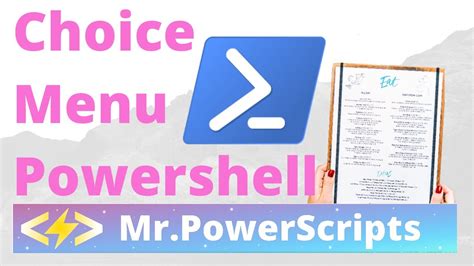create a simple choice menu in powershell youtube