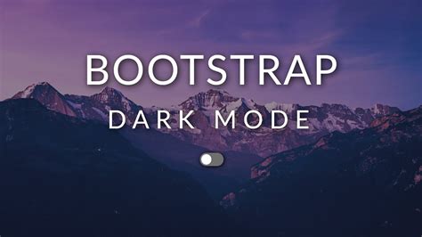bootstrap landing page with dark mode toggle switch html5 css3 and bootstrap 4