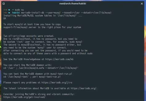 Cara Install Mariadb Di Arch Linux