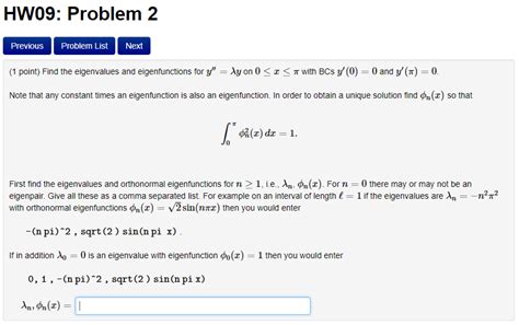 solved hw09 problem 2 previous problem list next 1 point
