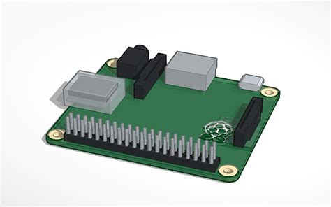 3d design raspberry pi 3 model a tinkercad