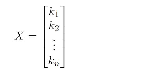 how to write and use a column vector in latex