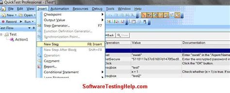 adding standard steps from keyword view qtp training tutorial 3