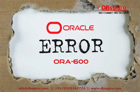Solution For Ora 00600 Internal Error Code Arguments 4193 2206 In Oracle Dbsguru