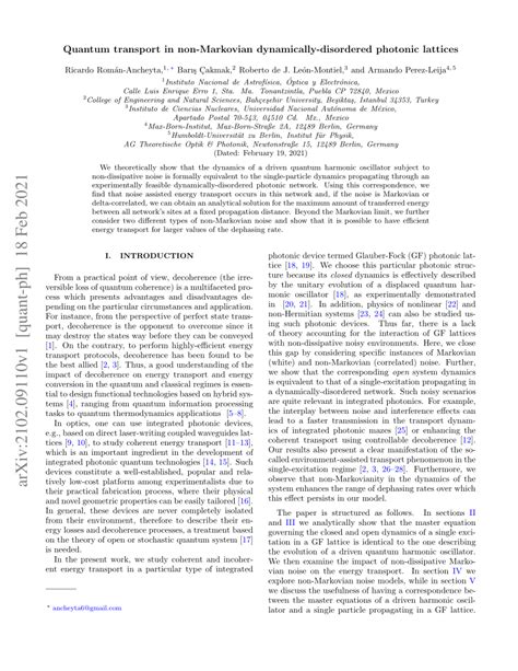 pdf quantum transport in non markovian dynamically disordered photonic lattices