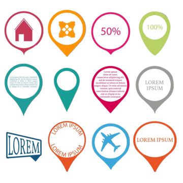 Set Pointers Mapsvector Illustration Vector Road Navigation Vector