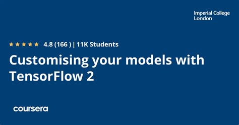 Customising Your Models With TensorFlow 2 Coursya