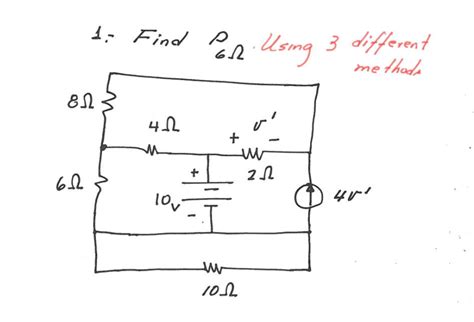 solved please find using method such as kcl kvl ohm s law